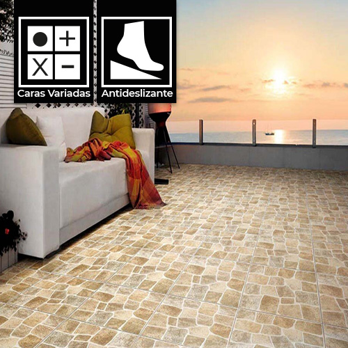 Cerámica Piso Laja New Beige 4Caras Antides. 45x45(2,03) 2da - Limatco S.A.